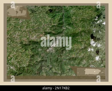 Comerio, municipality of Puerto Rico. High resolution satellite map ...