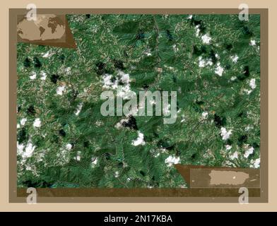 Comerio, municipality of Puerto Rico. Low resolution satellite map ...