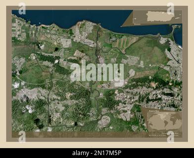 Lajas, municipality of Puerto Rico. High resolution satellite map ...