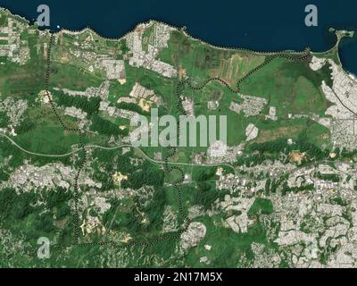 Dorado, municipality of Puerto Rico. Low resolution satellite map ...