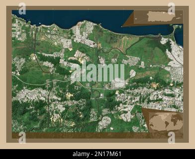 Lajas, municipality of Puerto Rico. Low resolution satellite map ...