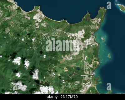 Fajardo, municipality of Puerto Rico. Low resolution satellite map ...