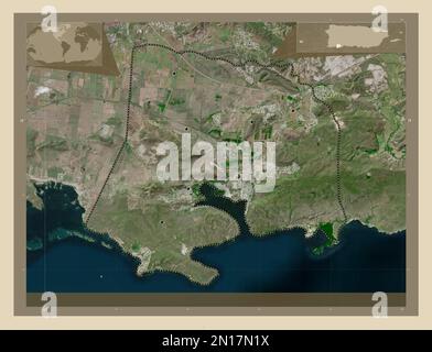 Guanica, municipality of Puerto Rico. High resolution satellite map ...