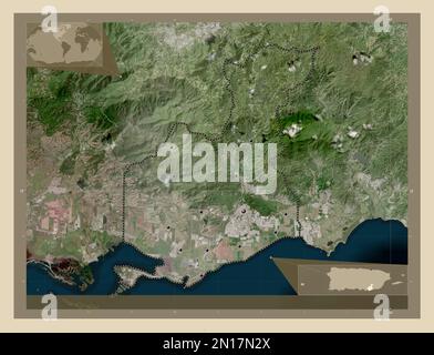 Guayama, municipality of Puerto Rico. High resolution satellite map ...