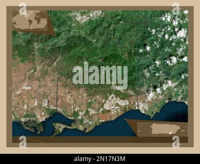 Guayama, municipality of Puerto Rico. Low resolution satellite map ...