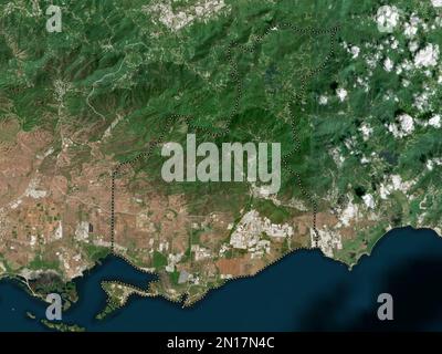 Guayama, municipality of Puerto Rico. Low resolution satellite map ...
