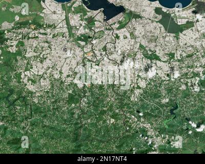 Guaynabo, municipality of Puerto Rico. Low resolution satellite map ...