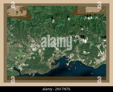 Guayanilla, municipality of Puerto Rico. Low resolution satellite map ...
