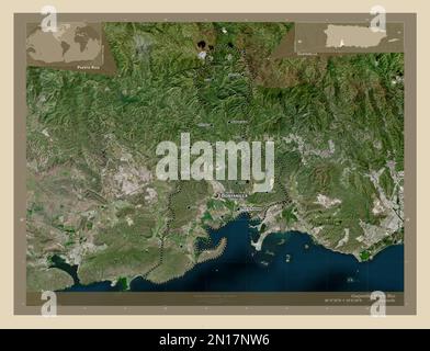Guayanilla, municipality of Puerto Rico. High resolution satellite map ...