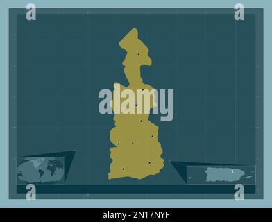 Guaynabo, municipality of Puerto Rico. Solid color shape. Corner ...