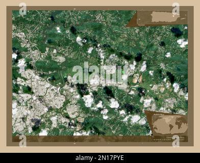Gurabo, municipality of Puerto Rico. Low resolution satellite map ...