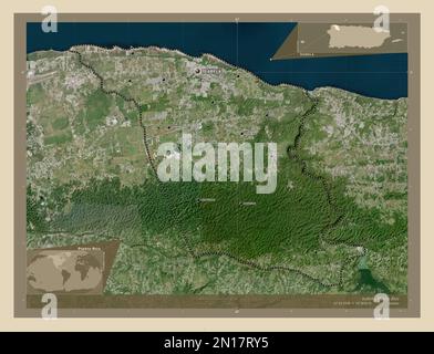 Isabela, municipality of Puerto Rico. High resolution satellite map ...