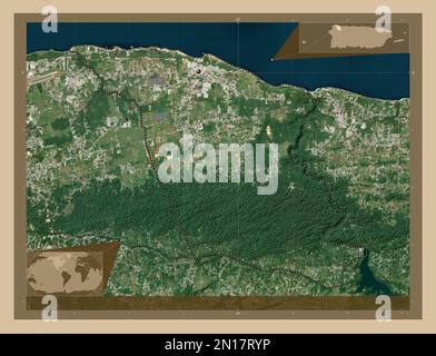 Isabela, municipality of Puerto Rico. Low resolution satellite map ...