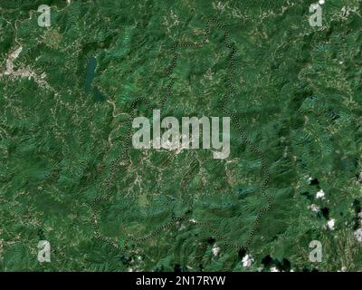 Jayuya, municipality of Puerto Rico. Low resolution satellite map ...