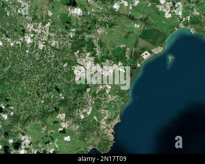 Humacao, municipality of Puerto Rico. Low resolution satellite map ...