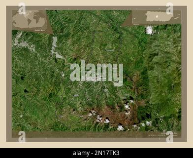 Jayuya, municipality of Puerto Rico. High resolution satellite map ...