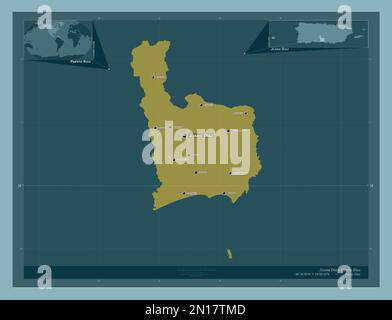 Juana Diaz, municipality of Puerto Rico. Low resolution satellite map ...
