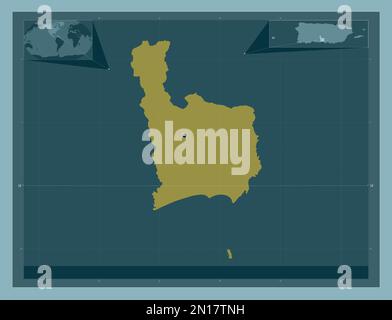 Juana Diaz, municipality of Puerto Rico. Low resolution satellite map ...