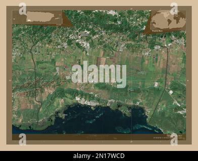 Lajas, municipality of Puerto Rico. Low resolution satellite map ...