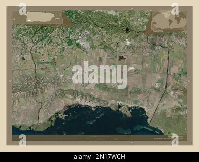 Lajas, municipality of Puerto Rico. High resolution satellite map ...