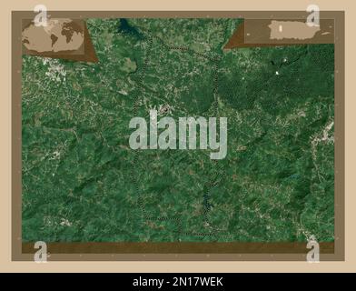 Lares, municipality of Puerto Rico. Low resolution satellite map Stock ...
