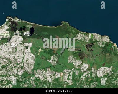 Loiza, municipality of Puerto Rico. Low resolution satellite map ...