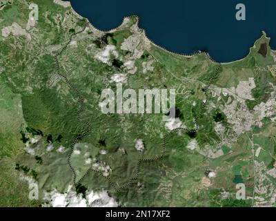 Luquillo, municipality of Puerto Rico. High resolution satellite map ...