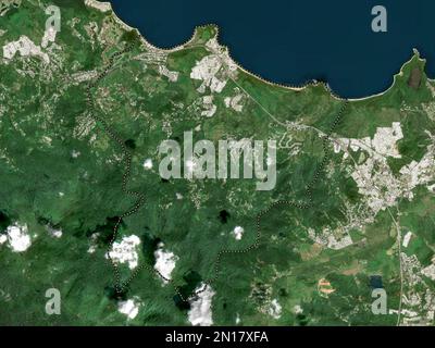 Luquillo, municipality of Puerto Rico. Low resolution satellite map ...