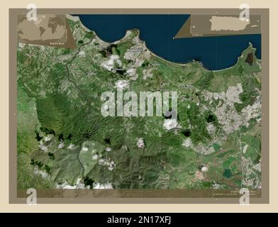 Luquillo, municipality of Puerto Rico. High resolution satellite map ...