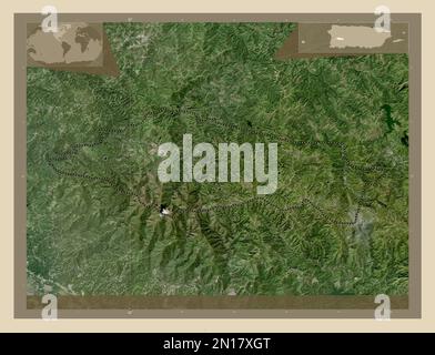 Maricao, municipality of Puerto Rico. High resolution satellite map ...