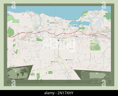 Manati, municipality of Puerto Rico. Open Street Map Stock Photo - Alamy