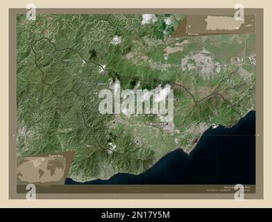 Maunabo, municipality of Puerto Rico. High resolution satellite map ...
