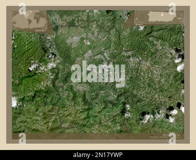 Morovis, municipality of Puerto Rico. High resolution satellite map ...