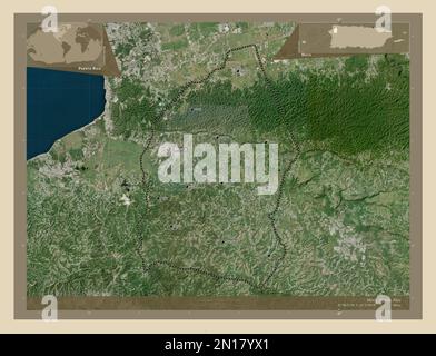 Moca, municipality of Puerto Rico. High resolution satellite map Stock ...