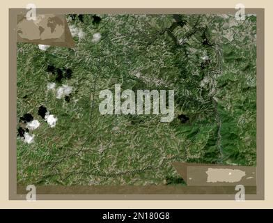Naranjito, municipality of Puerto Rico. High resolution satellite map ...