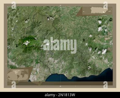 Patillas, municipality of Puerto Rico. High resolution satellite map ...