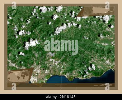 Patillas, municipality of Puerto Rico. Low resolution satellite map ...