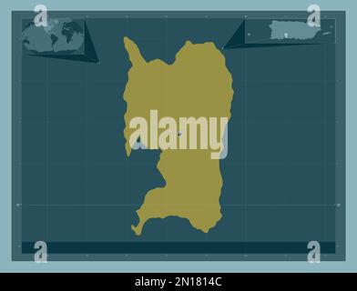 Penuelas, municipality of Puerto Rico. Solid color shape. Locations of ...