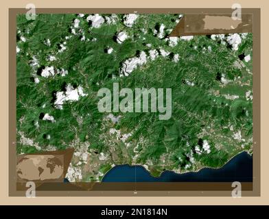 Patillas, municipality of Puerto Rico. Low resolution satellite map ...
