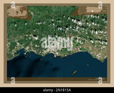 Ponce, municipality of Puerto Rico. Low resolution satellite map Stock ...