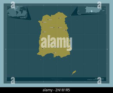 Ponce, municipality of Puerto Rico. Solid color shape. Corner auxiliary ...