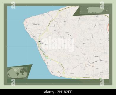 Rincon, municipality of Puerto Rico. Open Street Map Stock Photo - Alamy