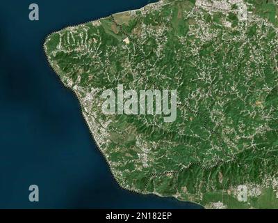 Rincon, municipality of Puerto Rico. Low resolution satellite map ...