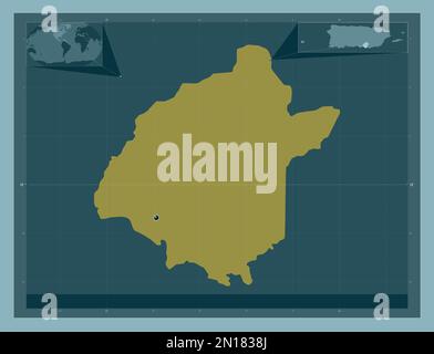 Salinas, municipality of Puerto Rico. Solid color shape. Locations of ...