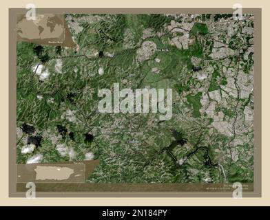 Lajas, municipality of Puerto Rico. High resolution satellite map ...