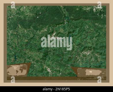 Utuado, municipality of Puerto Rico. Low resolution satellite map ...