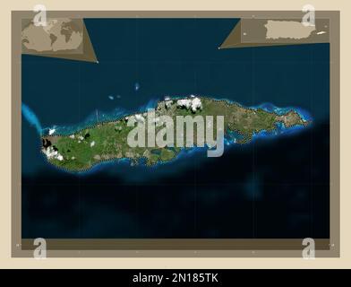 Vieques, municipality of Puerto Rico. High resolution satellite map ...
