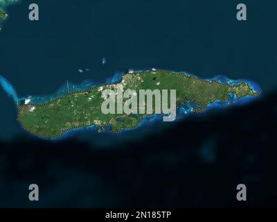 Vieques, municipality of Puerto Rico. Low resolution satellite map ...