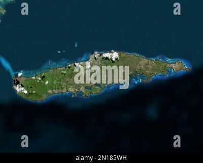 Vieques, municipality of Puerto Rico. High resolution satellite map ...