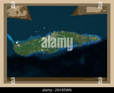 Vieques, municipality of Puerto Rico. Low resolution satellite map ...